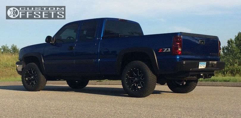 2003 Chevrolet Silverado 1500 with 18x9 -12 Fuel Maverick D538 and 275 ...
