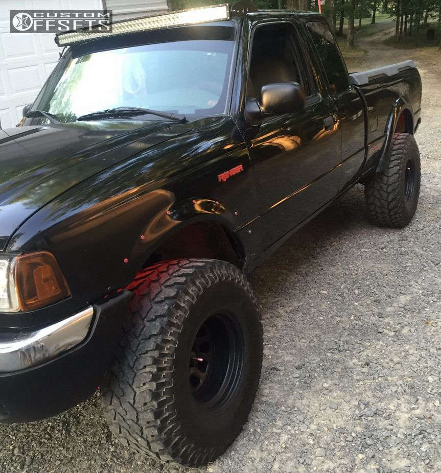 2002 Ford Ranger with 15x10 -44 Pro Comp 51 and 33/12.5R15 Firestone ...
