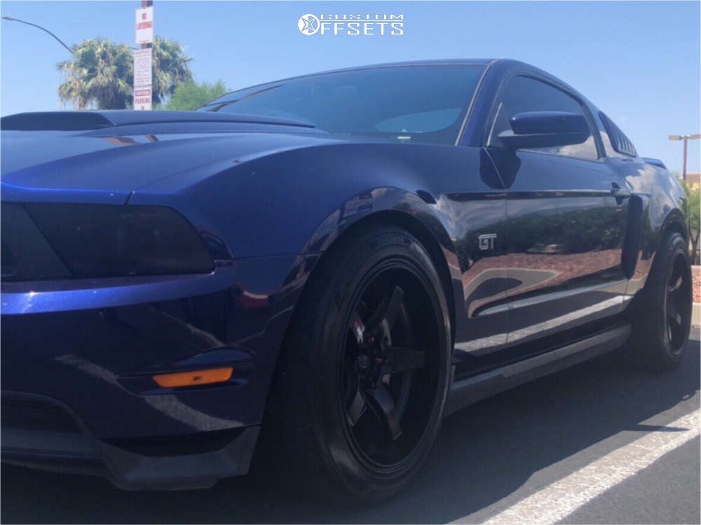 2010 Ford Mustang with 18x10 12 Rays Engineering NISMO LMGT4 and 275 ...