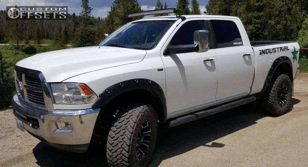 2012 Ram 3500 with 18x9 -12 Fuel Assault and 35/12.5R18 Nitto Trail ...