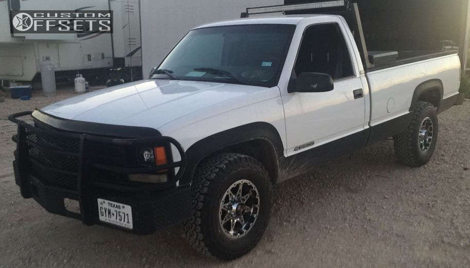 1997 Chevrolet C2500 with 16x8 -6 American Outlaw Buckshot and 265 ...