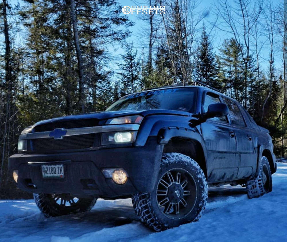 2002 Chevrolet Avalanche 1500 with 20x9 0 MKW M80 and 33/12.5R20 ...