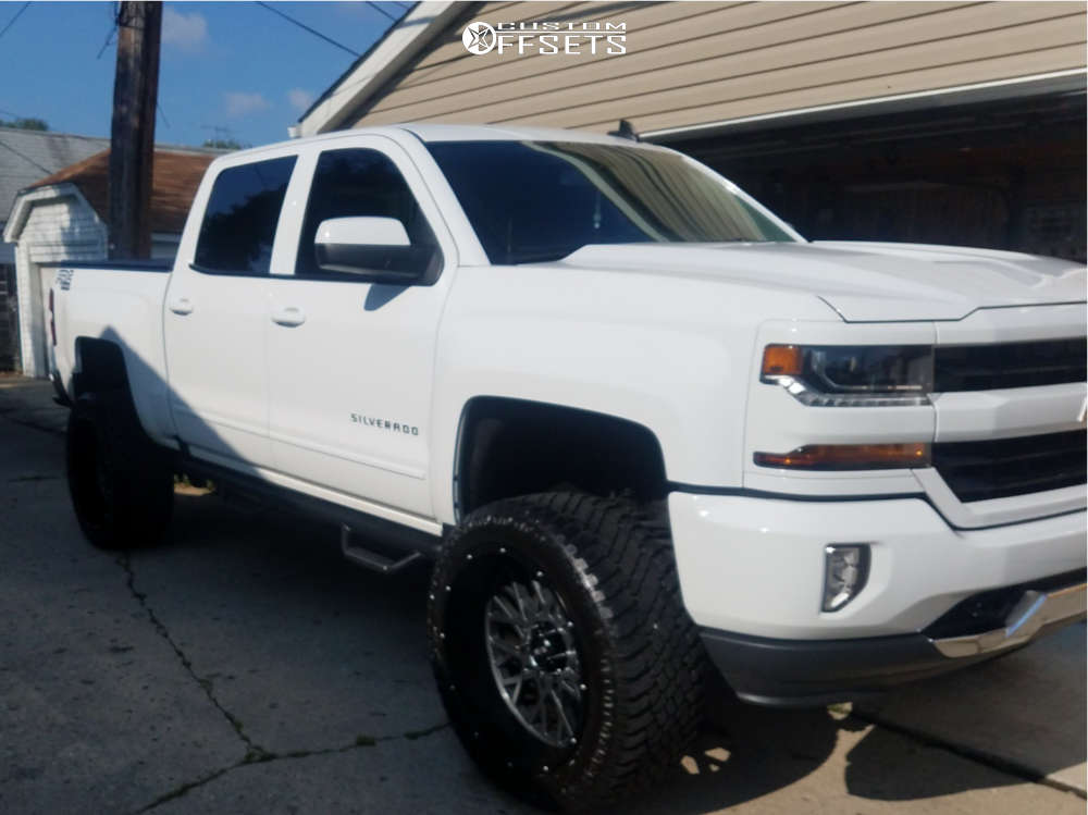 2016 Chevrolet Silverado 1500 with 24x12 -51 Vision Rocker and 325 ...