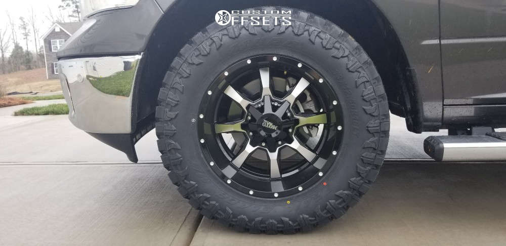 2017 Ram 1500 with 18x10 -24 Moto Metal Mo970 and 33/12.5R18 Atturo Trail Blade Mt and Stock ...