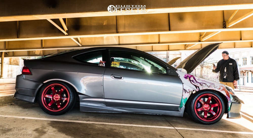 2005 Acura RSX with 17x9.5 12 Volk Te37 and 245/40R17 Federal 595 Evo ...