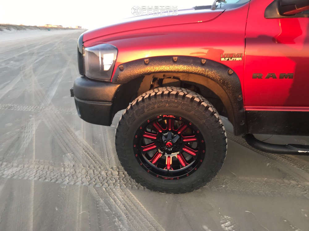2008 Dodge Ram 1500 with 20x10 -18 Fuel Hardline and 35/12.5R20 Fury ...