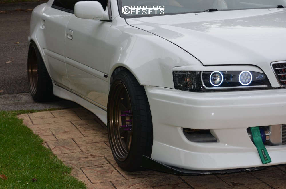 1998 Toyota Chaser with 18x9.5 -14 Volk Te37v and 235/40R18 Achilles ...