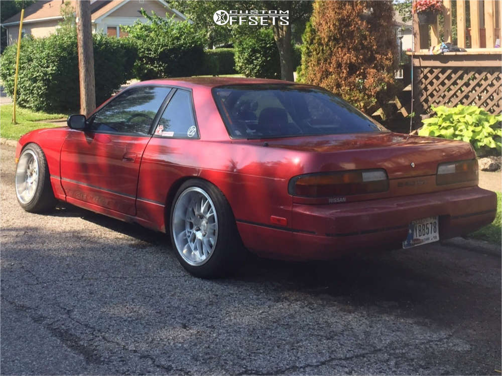 1989 Nissan 240SX with 17x9 15 Square G6 and 225/45R17 Achilles A/t ...