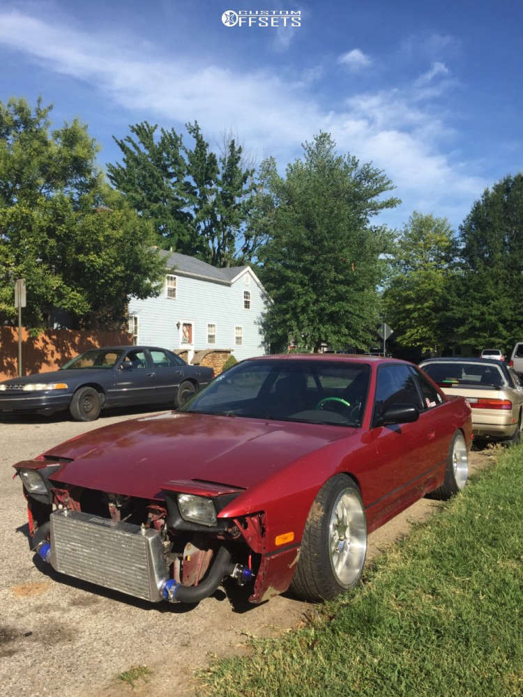 1989 Nissan 240SX with 17x9 15 Square G6 and 225/45R17 Achilles A/t ...