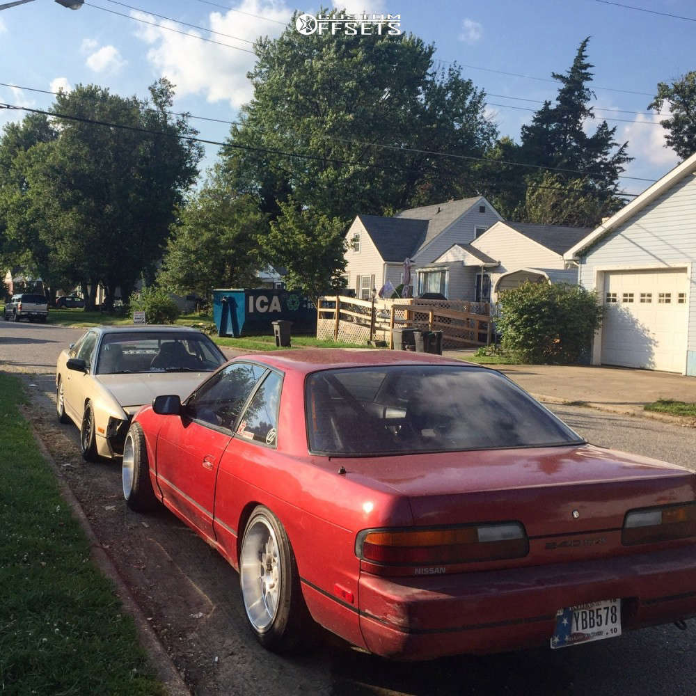 1989 Nissan 240SX with 17x9 15 Square G6 and 225/45R17 Achilles A/t ...
