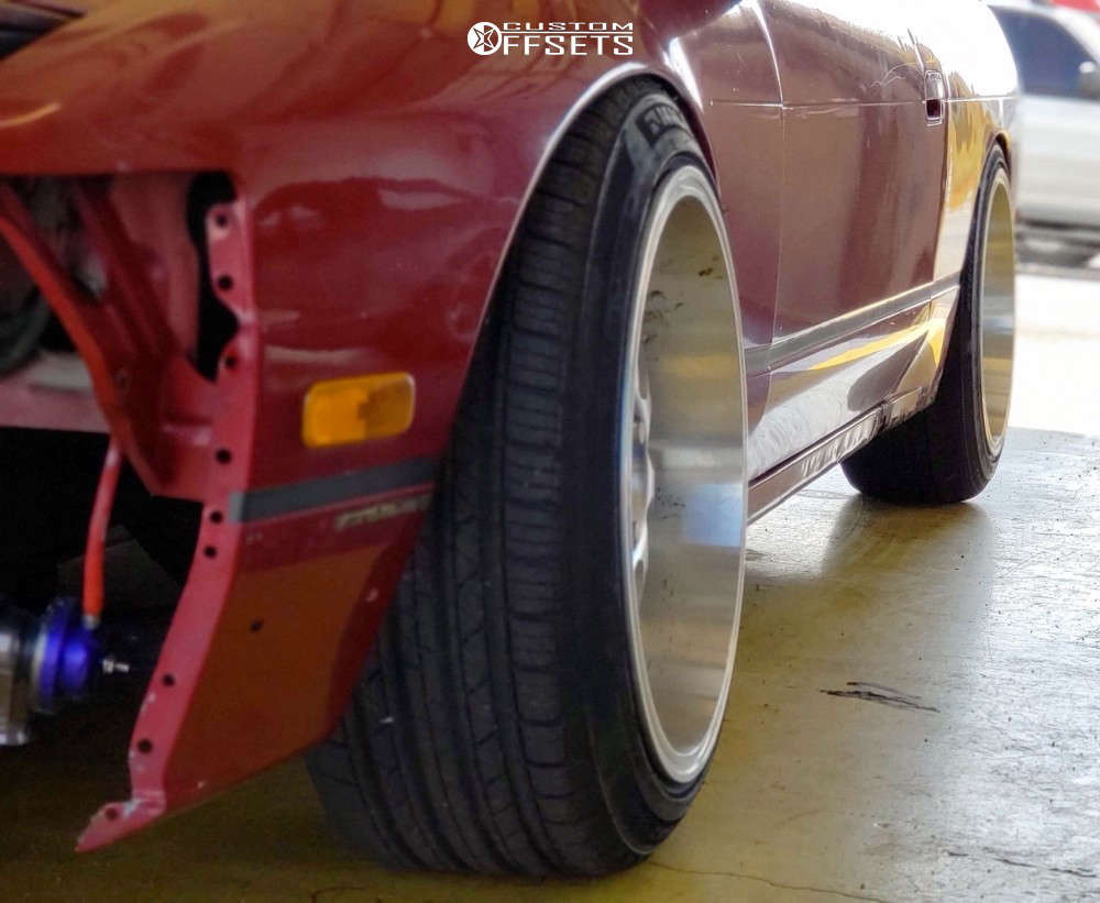 1989 Nissan 240SX with 17x9 15 Square G6 and 225/45R17 Achilles A/t ...