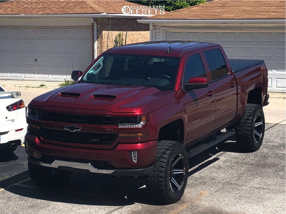 2017 Chevrolet Silverado 1500 with 20x12 -45 Tuff T12 and 35/12.5R20 ...