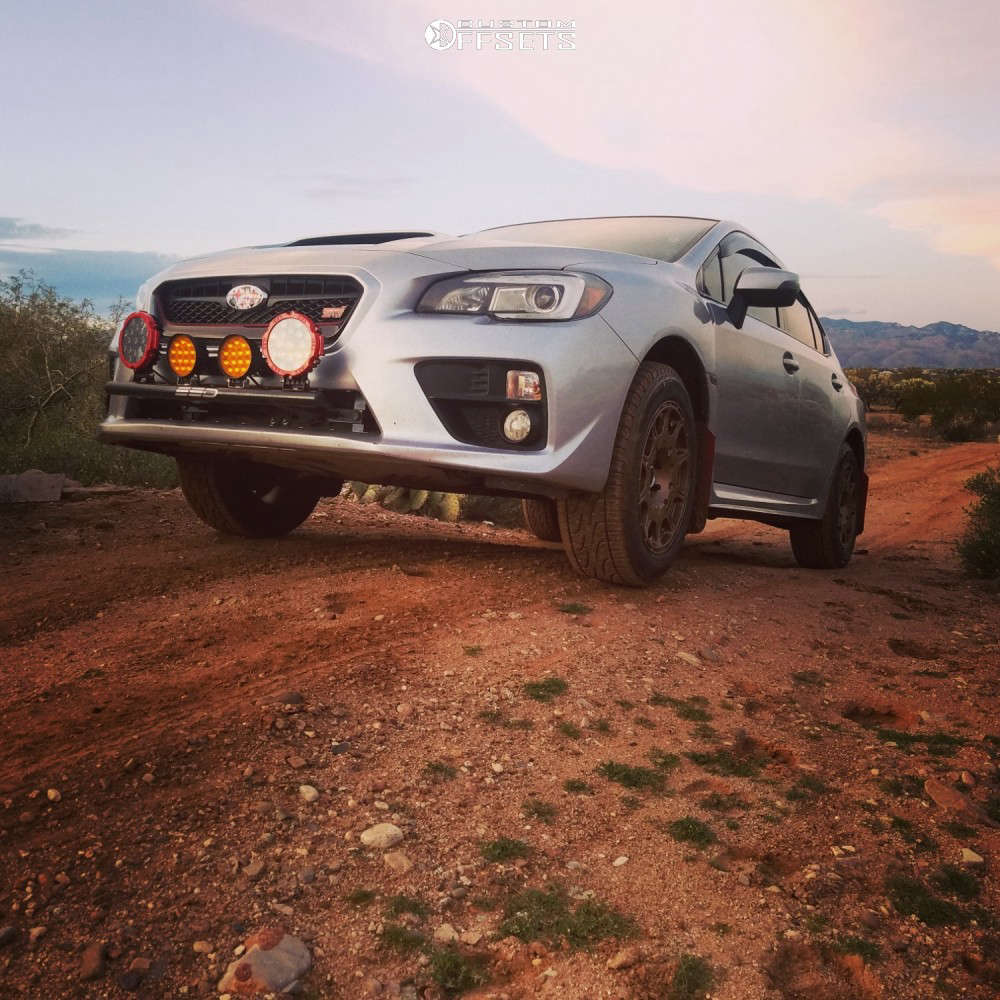 2016 Subaru WRX STI with 17x8 38 Method Mr502 and 225/60R17 Pirelli ...