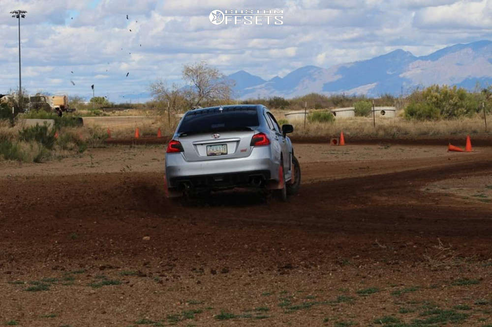 2016 Subaru WRX STI with 17x8 38 Method Mr502 and 225/60R17 Pirelli ...