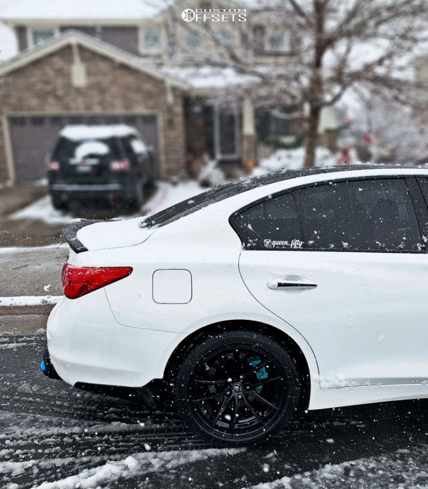 2014 INFINITI Q50 with 18x9 35 Konig Oversteer and 245/40R18 Michelin ...