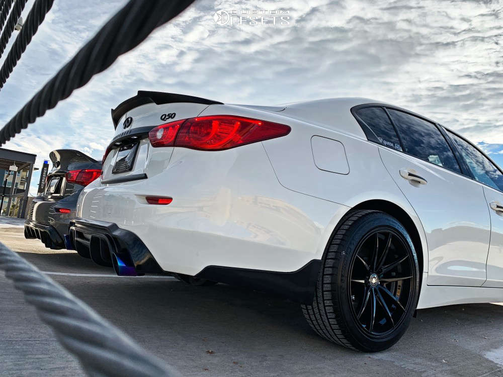 2014 INFINITI Q50 with 18x9 35 Konig Oversteer and 245/40R18 Michelin ...