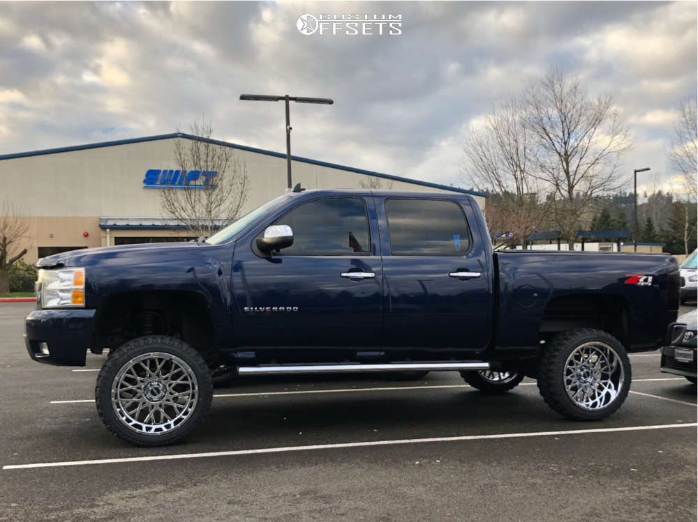 2010 Chevrolet Silverado 1500 with 22x12 -51 Vision Rocker and 33/12 ...