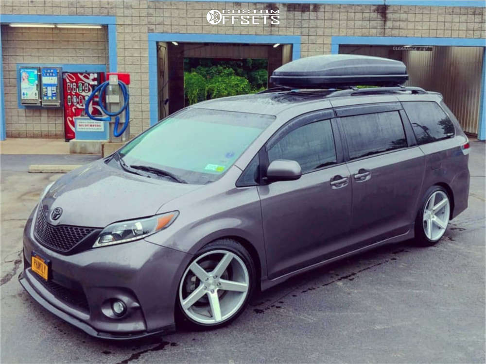 2011 Toyota Sienna with 20x10.5 35 Cosmis Racing R1 and 255/45R20 ...