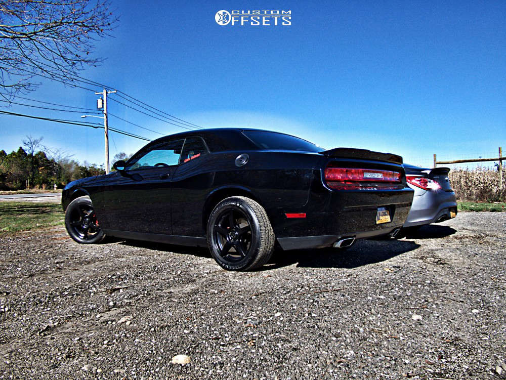 2014 Dodge Challenger with 18x8 20 Voxx Mga and 235/55R18 Firestone ...