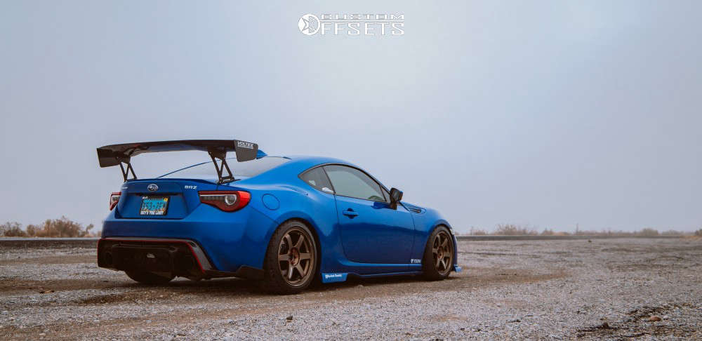 2017 Subaru BRZ with 17x9 45 Volk Te37 Saga and 245/45R17 BFGoodrich G ...