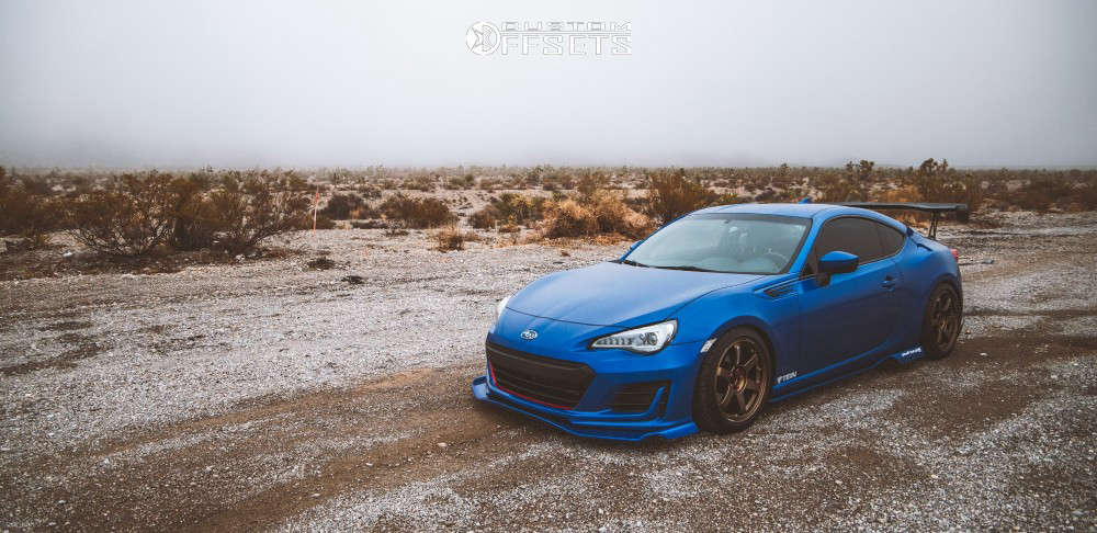 2017 Subaru BRZ with 17x9 45 Volk Te37 Saga and 245/45R17 BFGoodrich G ...