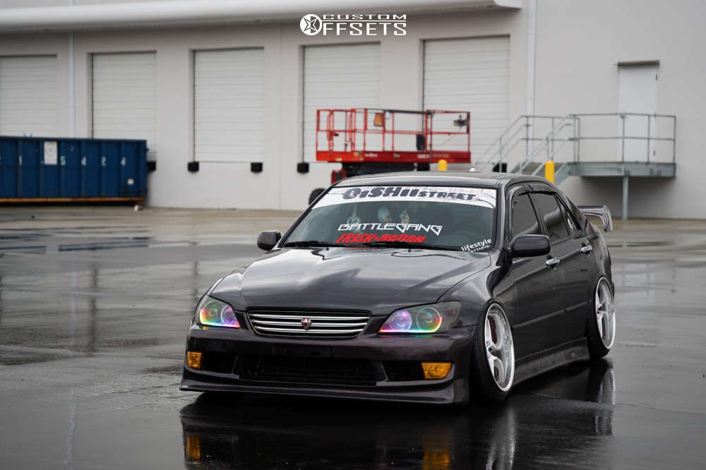 2002 Lexus IS300 with 18x10 13 Blitz BWR-Type 03 and 215/40R18 Federal ...