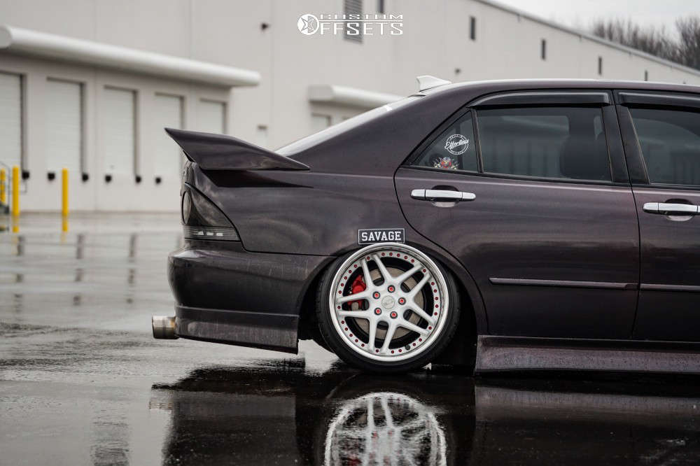 2002 Lexus IS300 with 18x10 13 Blitz BWR-Type 03 and 215/40R18 Federal ...