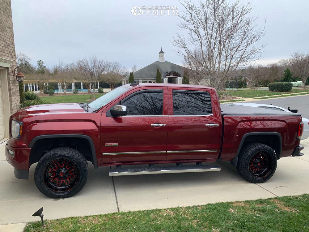 2016 GMC Sierra 1500 with 20x10 -18 Fuel Stroke and 285/50R20 Nitto ...
