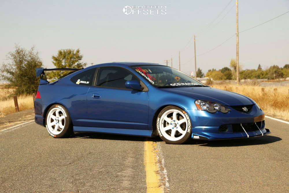 White Acura Rsx Black Rims