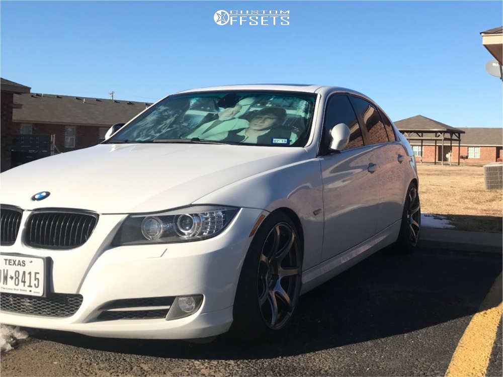 2009 BMW 335i XDrive with 18x9.5 30 Work Emotion T7r and 255/35R18 ...