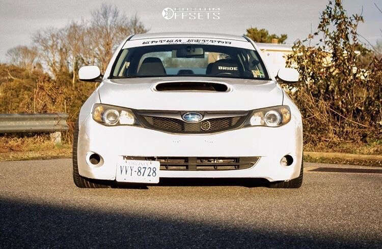 2008 Subaru Impreza with 18x9.5 35 ESR Sr07 and 265/35R18 Achilles Atr ...