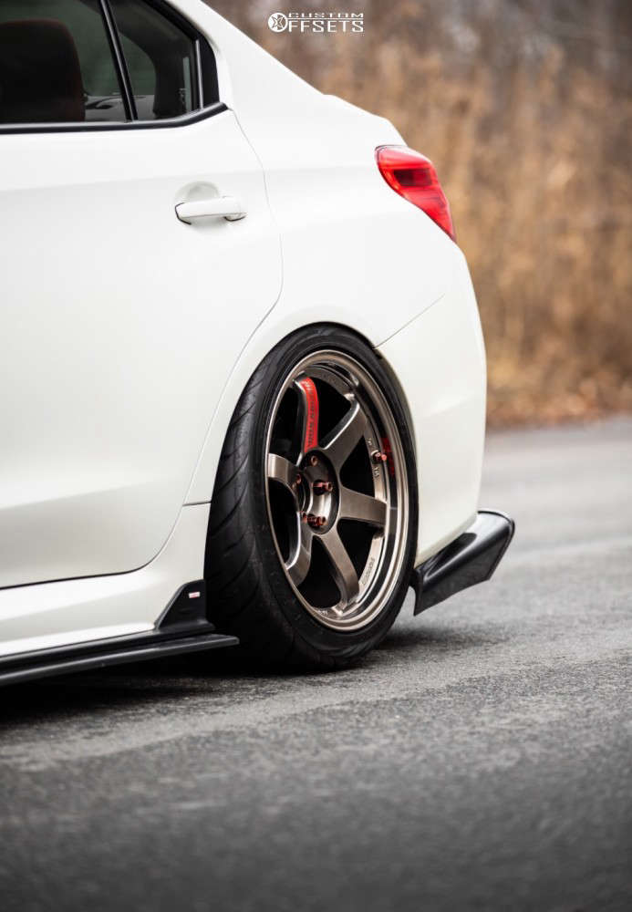 2015 Subaru WRX STI with 18x10 30 Volk Te37sl and 265/85R18 Federal 595 Rs-r and Air Suspension ...