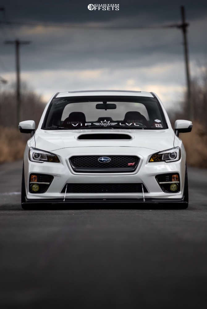 2015 Subaru WRX STI with 18x10 30 Volk Te37sl and 265/85R18 Federal 595 Rs-r and Air Suspension ...