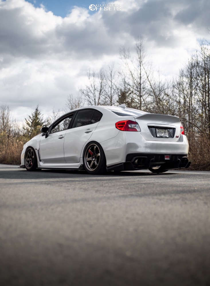 2015 Subaru WRX STI with 18x10 30 Volk Te37sl and 265/85R18 Federal 595 Rs-r and Air Suspension ...