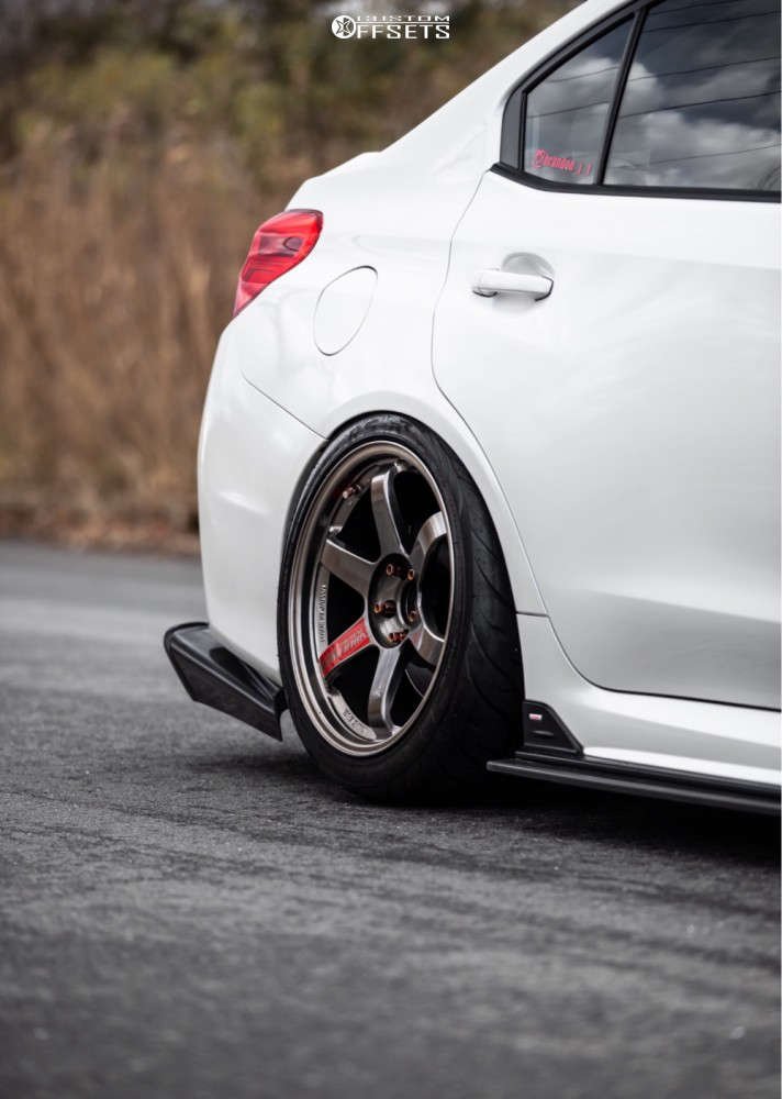 2015 Subaru WRX STI with 18x10 30 Volk Te37sl and 265/85R18 Federal 595 Rs-r and Air Suspension ...