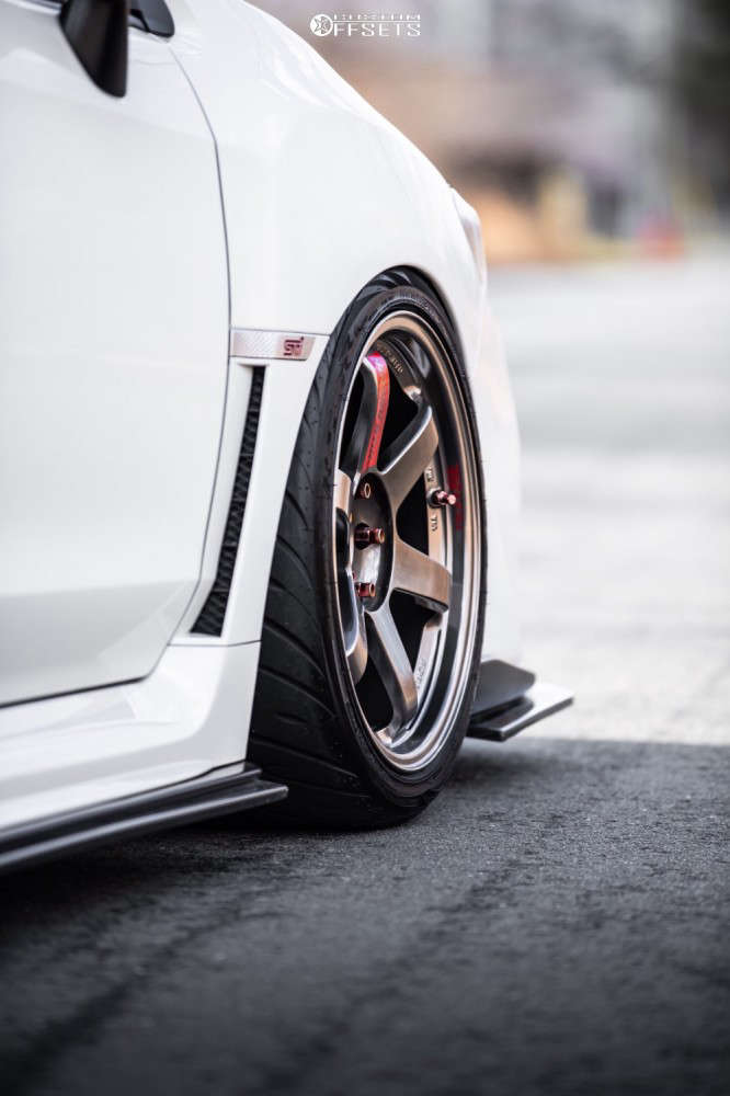 2015 Subaru WRX STI with 18x10 30 Volk Te37sl and 265/85R18 Federal 595 Rs-r and Air Suspension ...
