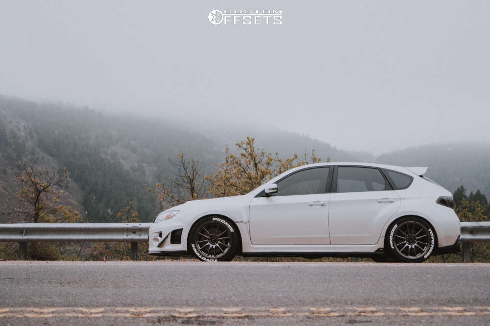 2014 Subaru WRX STI with 18x9.5 35 Cosmis Racing R1 and 265/35R18 Toyo ...