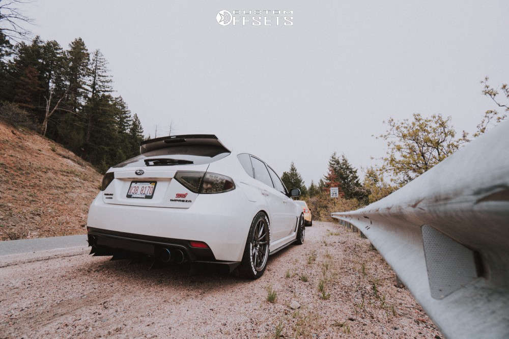 2014 Subaru WRX STI with 18x9.5 35 Cosmis Racing R1 and 265/35R18 Toyo ...