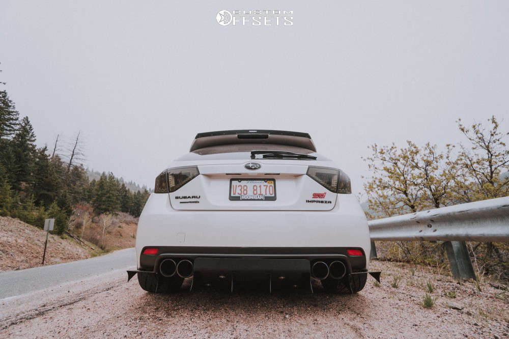 2014 Subaru WRX STI with 18x9.5 35 Cosmis Racing R1 and 265/35R18 Toyo ...