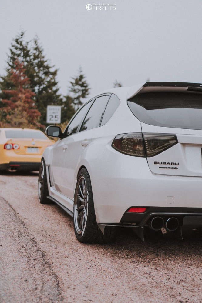 2014 Subaru WRX STI with 18x9.5 35 Cosmis Racing R1 and 265/35R18 Toyo ...