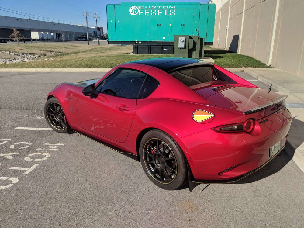 2017 Mazda MX-5 Miata with 17x7.5 38 Volk Ze40 and 215/45R17 Michelin ...