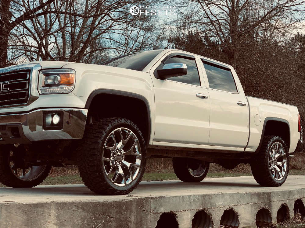 2014 GMC Sierra 1500 with 24x10 27 OE Performance 169 and 35/12.5R24 Mile King Mk868 Mud Champ ...