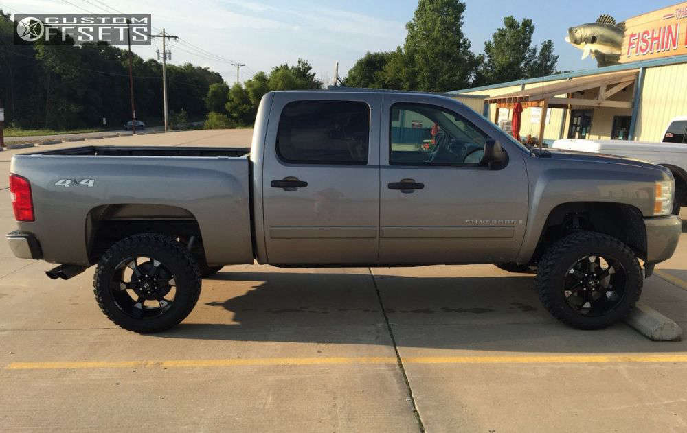 2007 Chevrolet Silverado 1500 with 20x10 -19 Hostile Knuckles and 33/12 ...