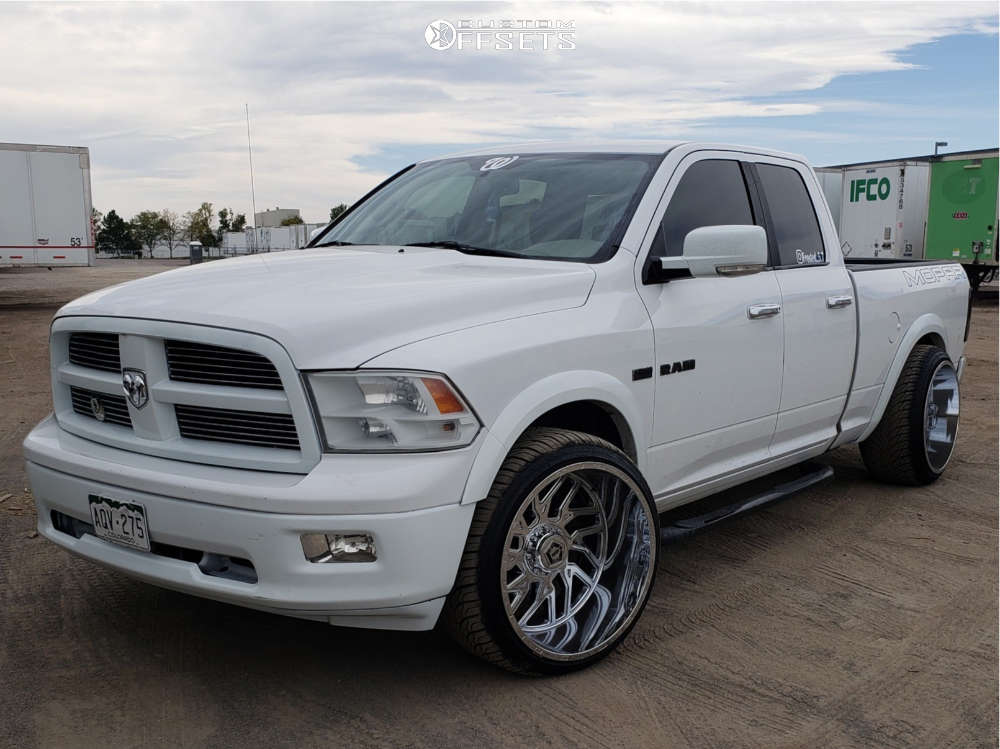 2010 Dodge Ram 1500 with 24x14 -76 TIS 544V and 305/35R24 Atturo Az800 ...