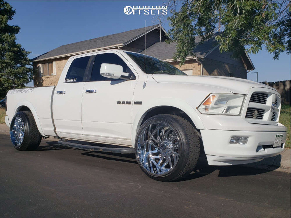 2010 Dodge Ram 1500 with 24x14 -76 TIS 544V and 305/35R24 Atturo Az800 ...