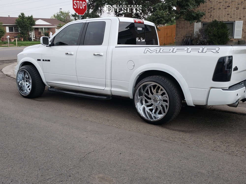 2010 Dodge Ram 1500 with 24x14 -76 TIS 544V and 305/35R24 Atturo Az800 ...