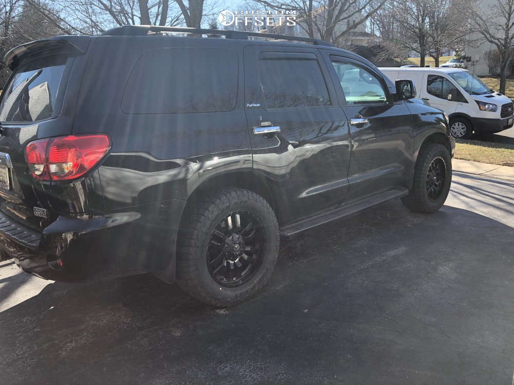 2016 Toyota Sequoia with 20x9 20 Fuel Sledge and 305/55R20 Falken ...