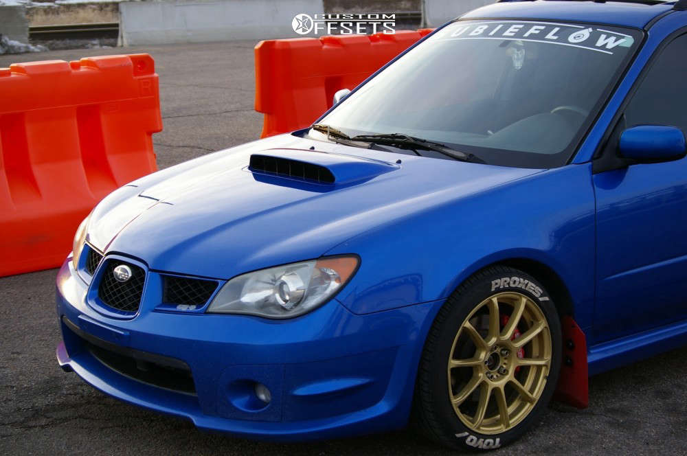 2006 Subaru Impreza with 17x7.5 45 Konig Runlite and 245/20R17 Toyo ...