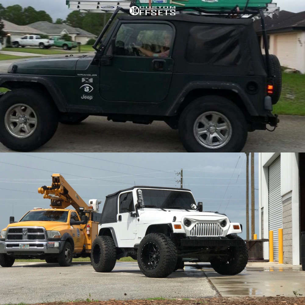 2002 Jeep TJ with 18x12 -44 Fuel Maverick and 33/12.5R18 Centennial ...