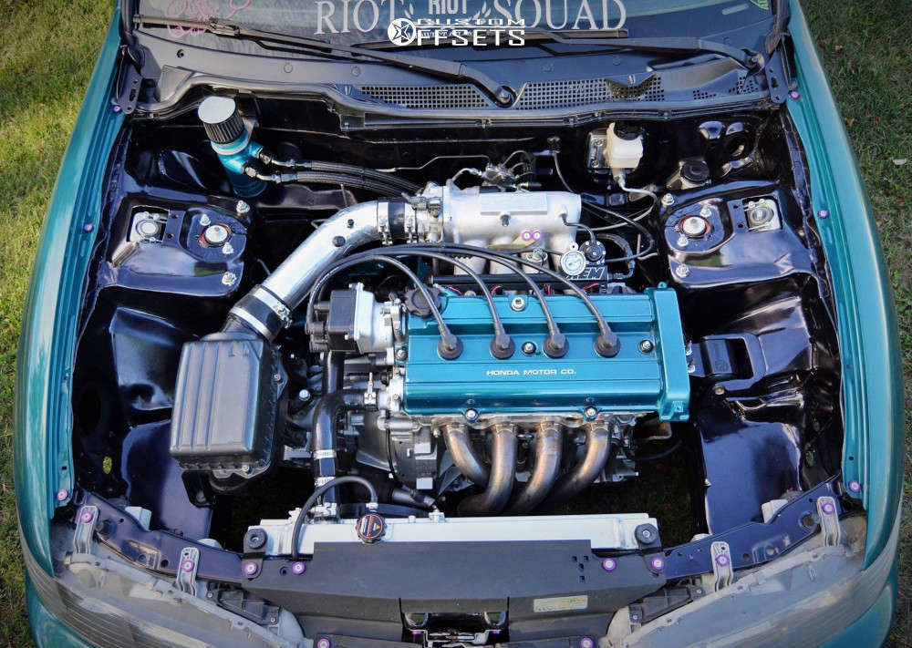 1999 Acura Integra with 16x10 15 ESM 002r and 195/50R16 Achilles Atr Sport 2 and Coilovers ...